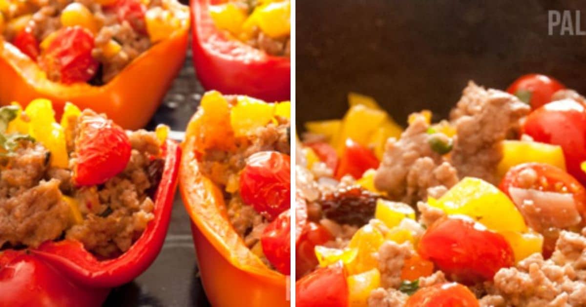 Veal Stuffed Bell Peppers Recipe | Paleo Leap