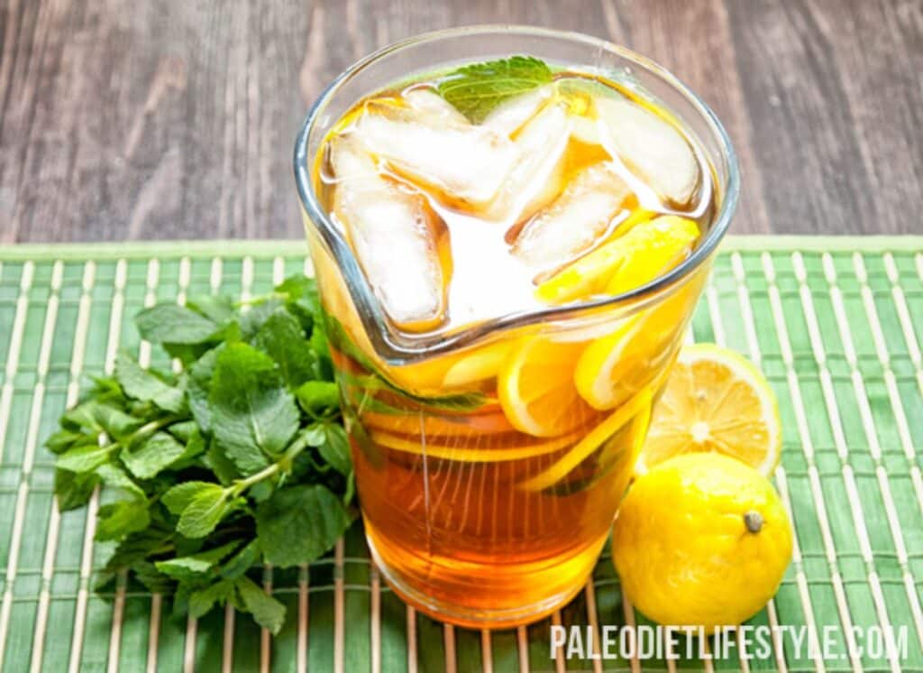 Lemon Mint Iced Tea Recipe | Paleo Leap