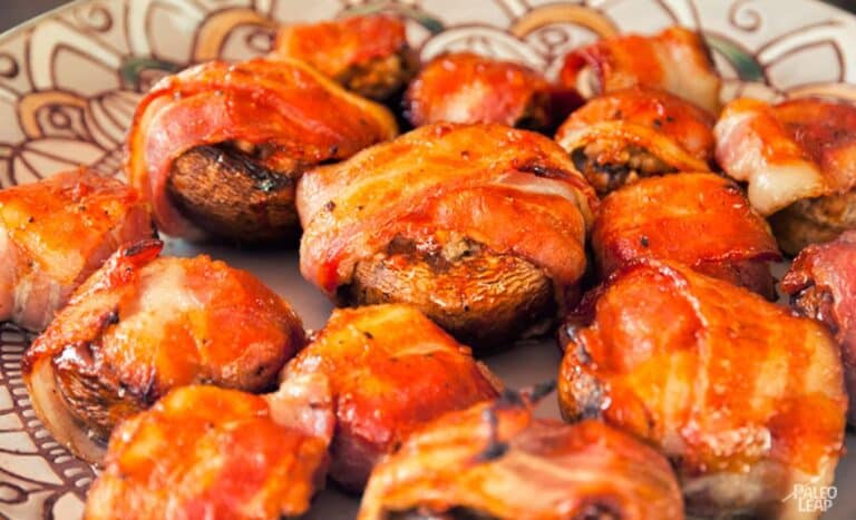 Bacon-Wrapped Stuffed Mushrooms Recipe | Paleo Leap