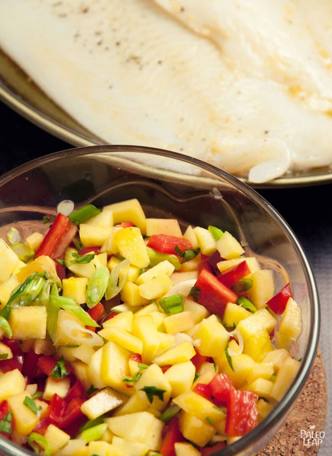 Halibut with Peach and Pepper Salsa Recipe | Paleo Leap
