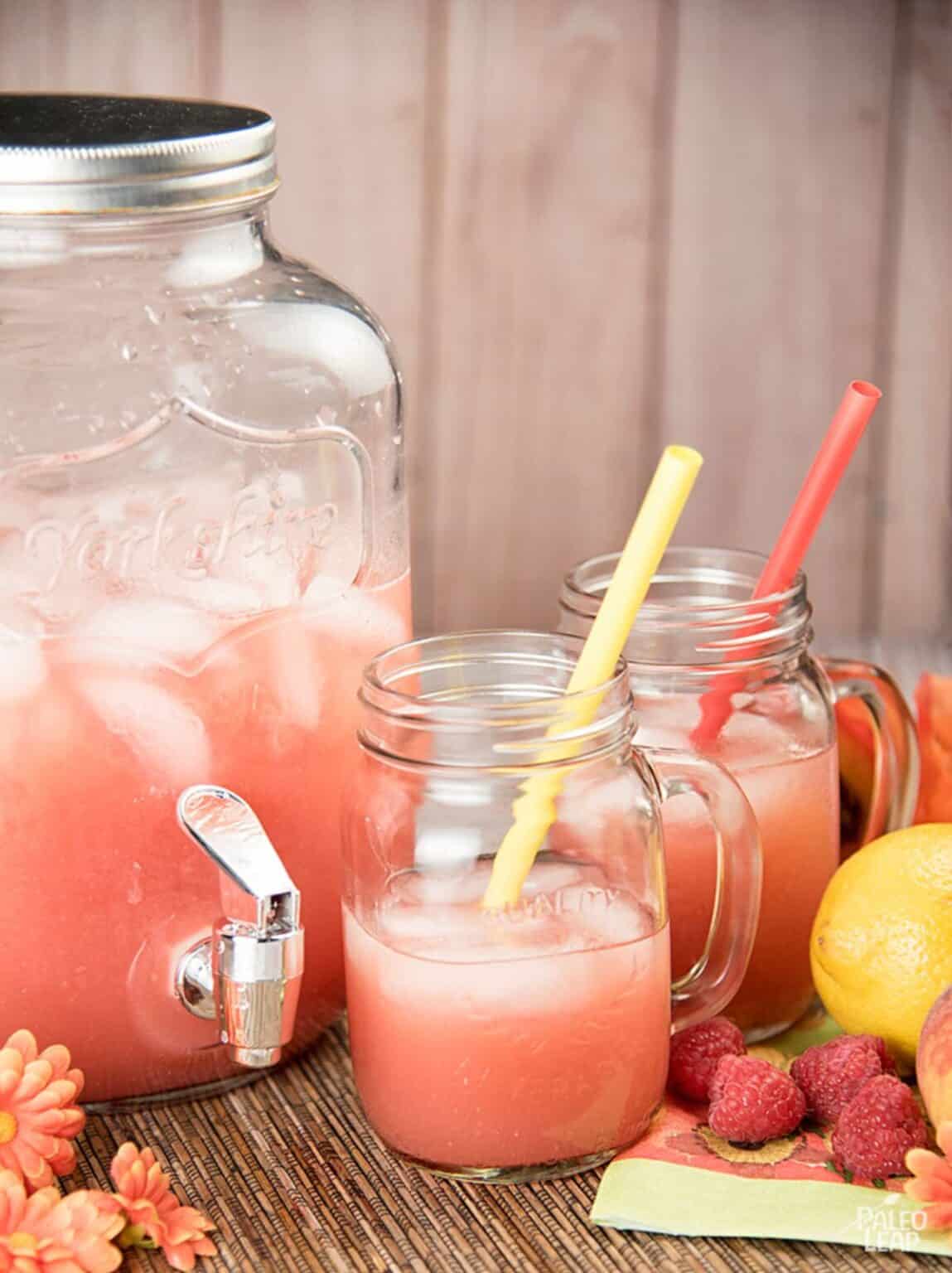 Peach And Raspberry Lemonade Recipe | Paleo Leap