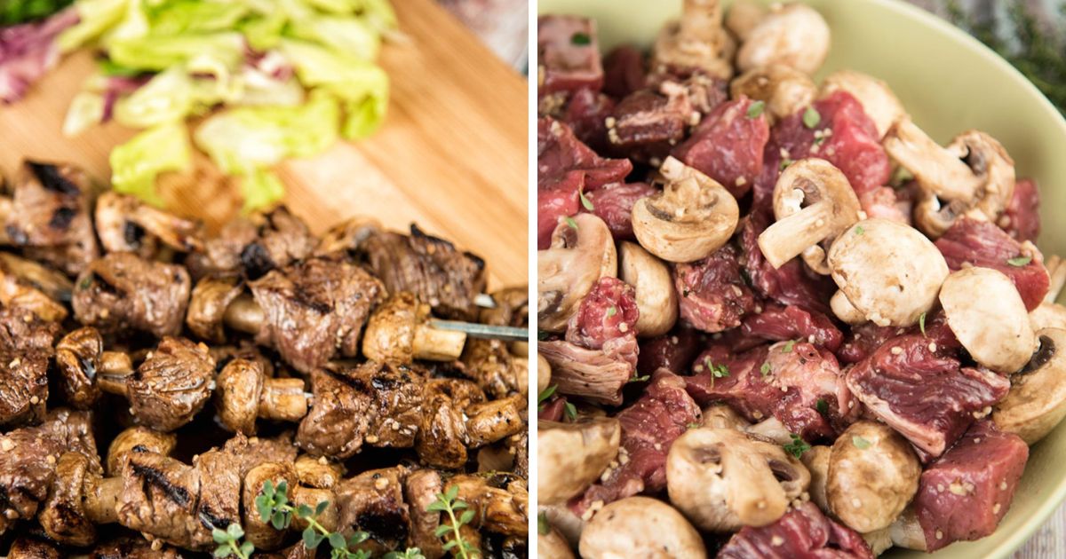 Balsamic Steak And Mushroom Skewers Recipe | Paleo Leap