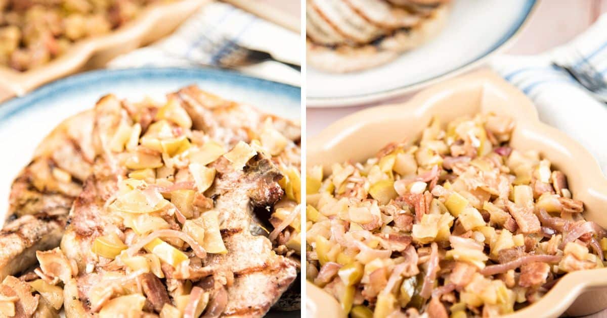 Pork Chops With Apple-Bacon Relish Recipe | Paleo Leap