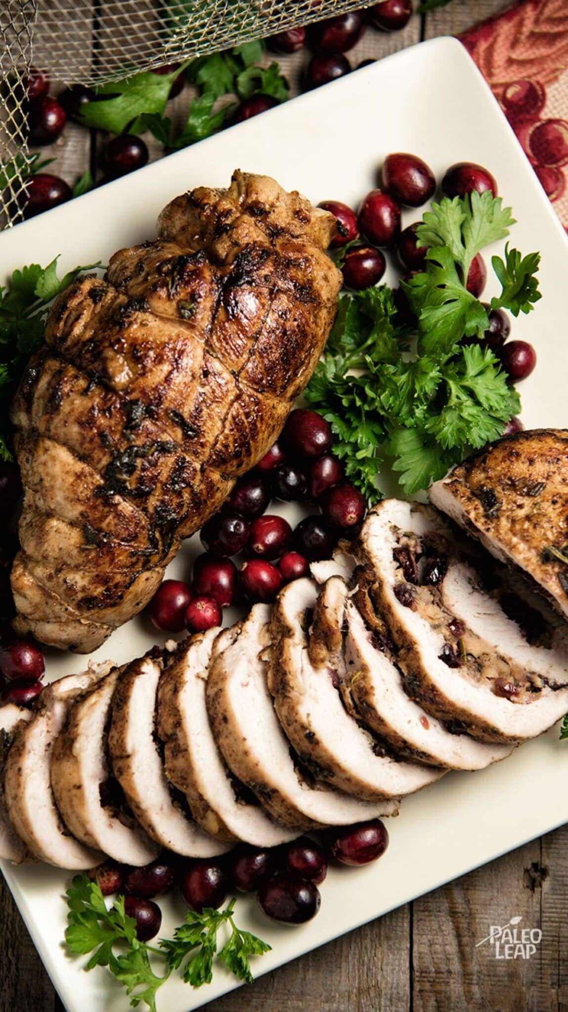 Cranberry And Apple Stuffed Turkey Breasts Recipe | Paleo Leap