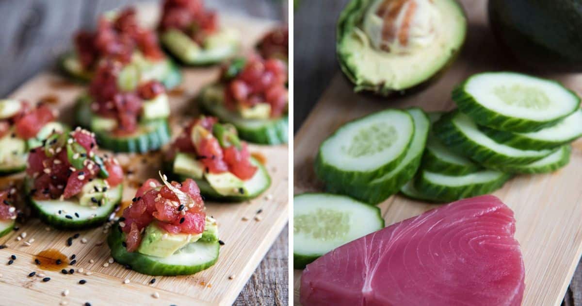 Spicy Tuna And Cucumber Bites Recipe | Paleo Leap