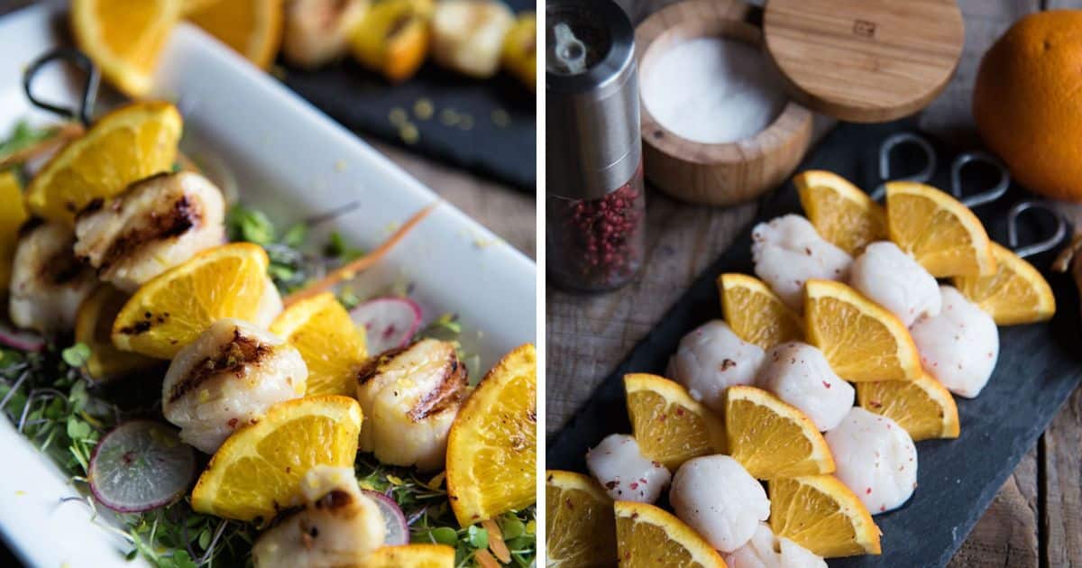 Grilled Scallop And Orange Skewers Recipe | Paleo Leap