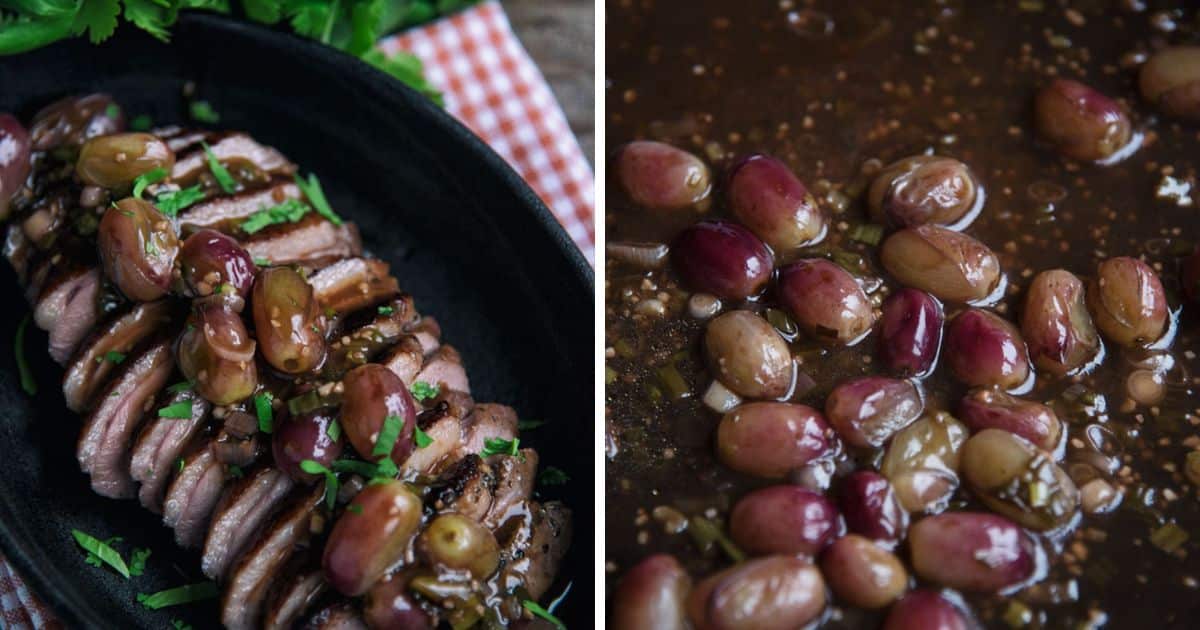Pan-Fried Duck Breasts With Grape Sauce Recipe | Paleo Leap