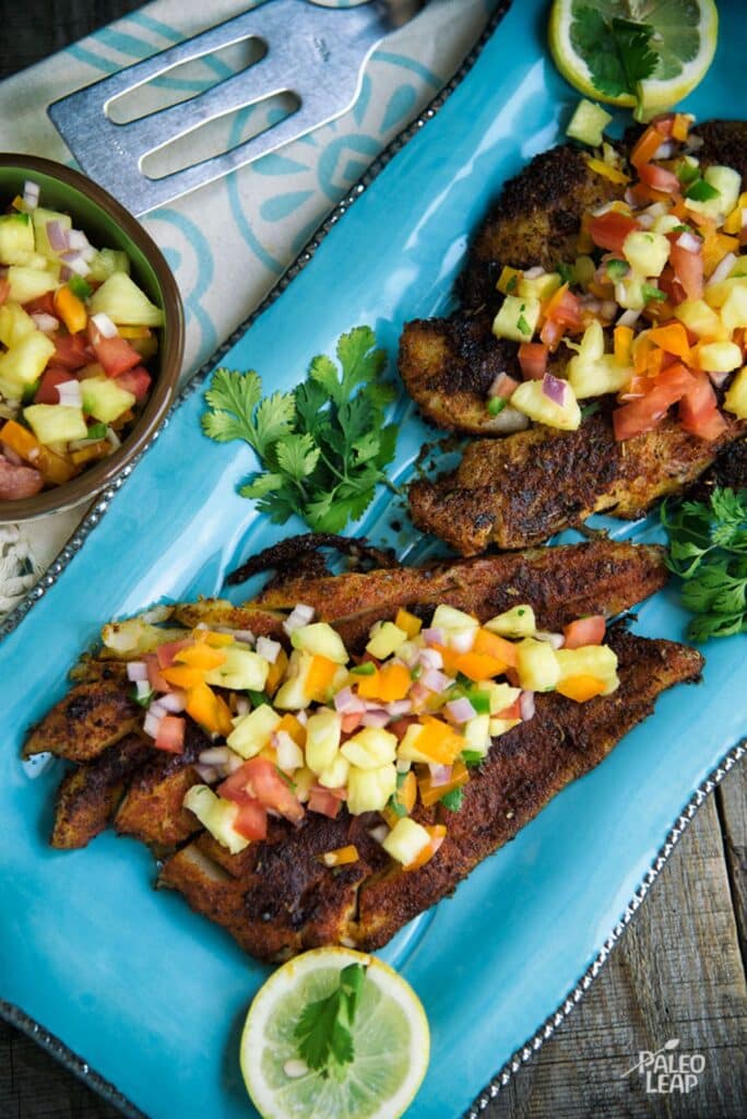 Cajun Fish With Pineapple Salsa Recipe | Paleo Leap