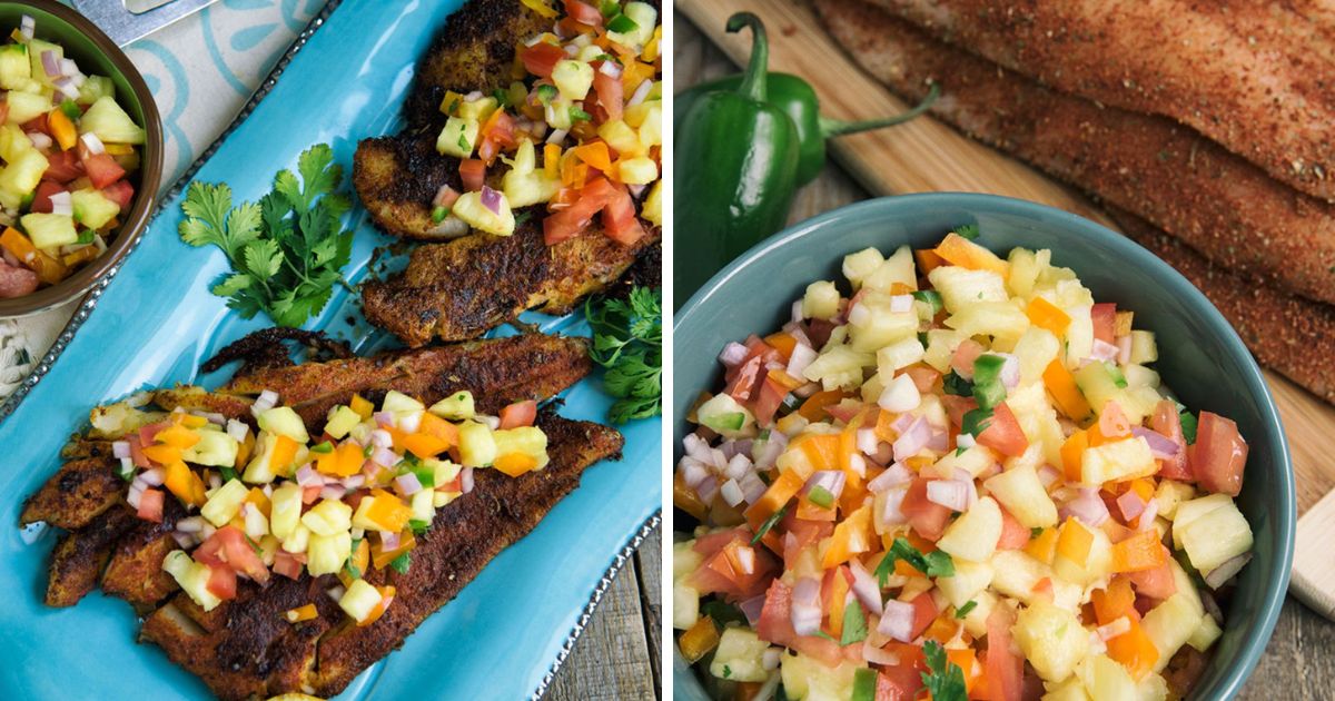 Cajun Fish With Pineapple Salsa Recipe | Paleo Leap
