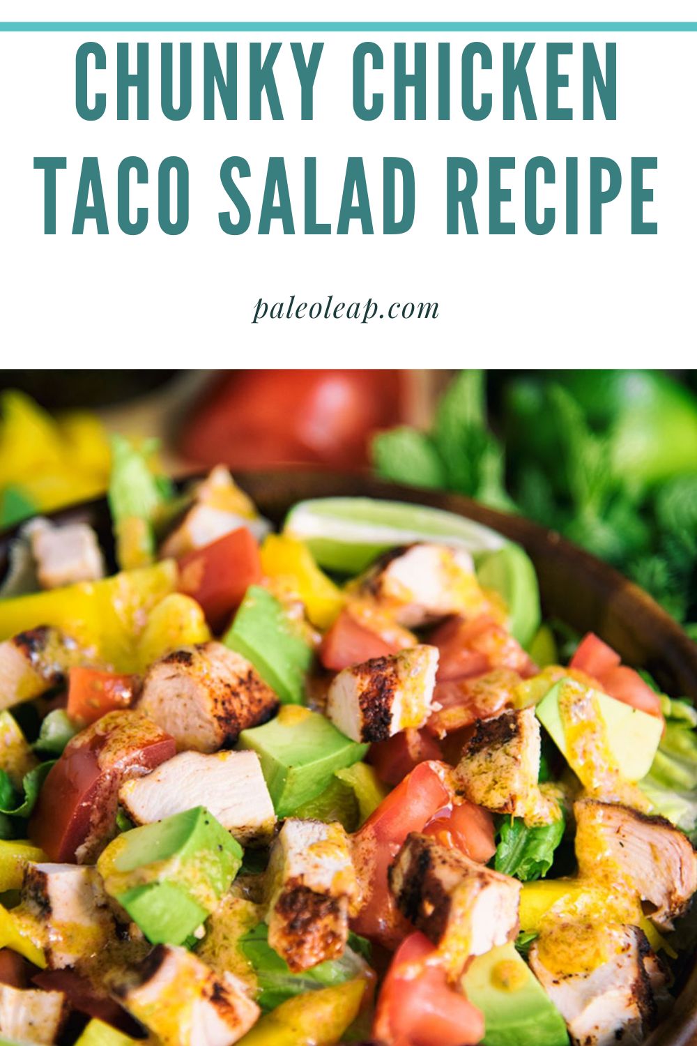Chunky Chicken Taco Salad Recipe | Paleo Leap