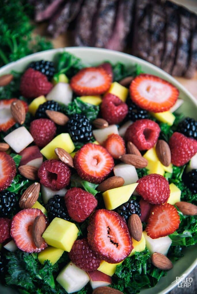 Fresh Fruit And Kale Salad Recipe | Paleo Leap