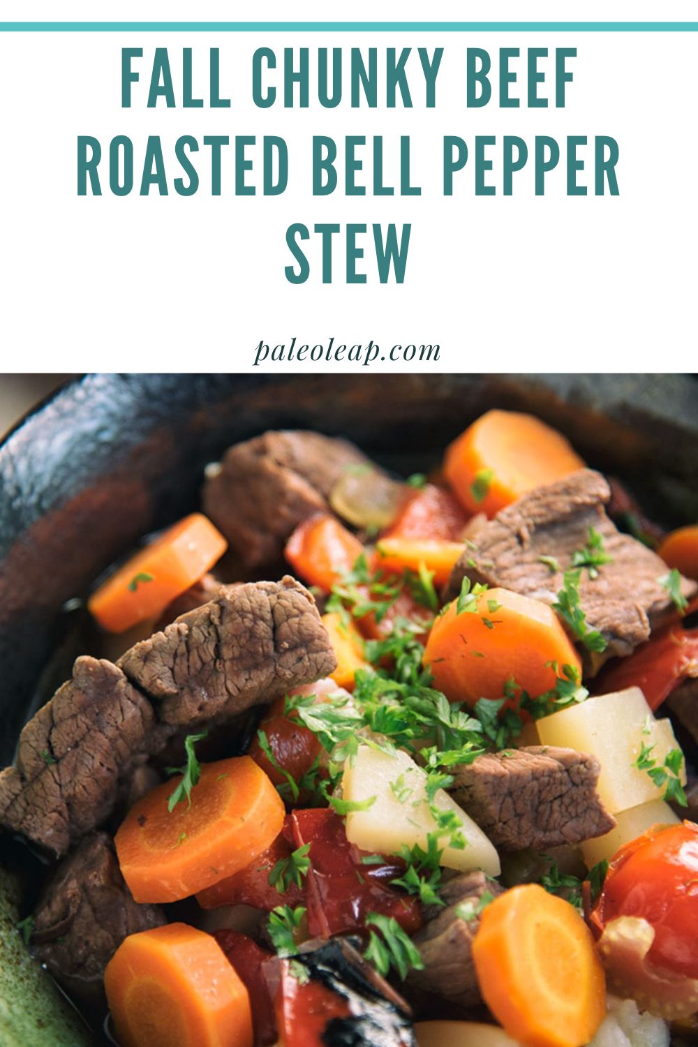 Fall Chunky Beef Roasted Bell Pepper Stew Recipe | Paleo Leap