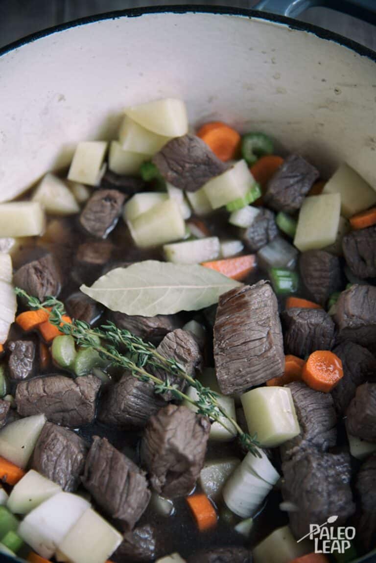 Fall Chunky Beef Roasted Bell Pepper Stew Recipe | Paleo Leap