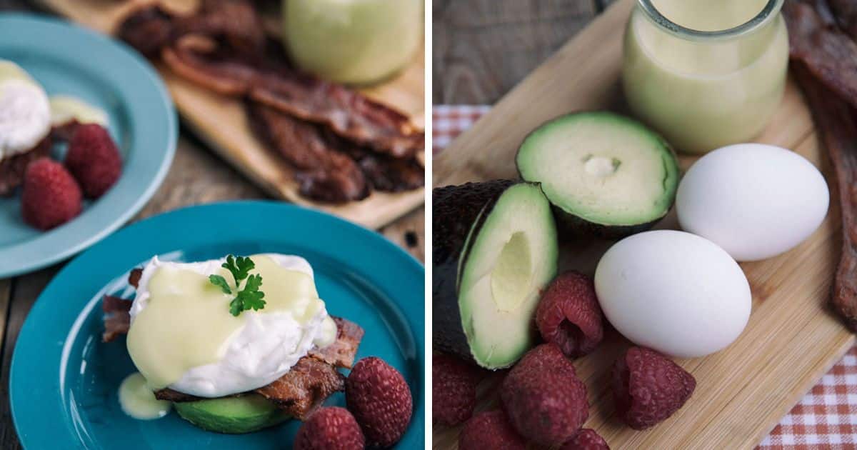 Eggs Benedict With Avocado And Bacon Recipe | Paleo Leap