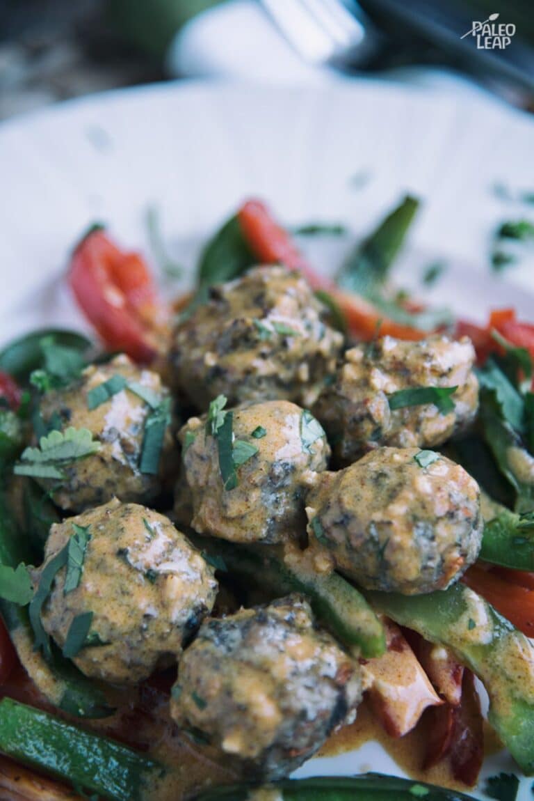 Coconut Curry Chicken Meatballs Recipe | Paleo Leap