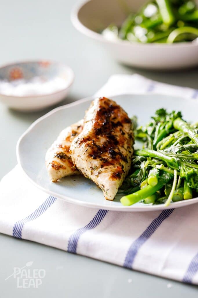 Lemon & Herb Grilled Chicken with Spring Vegetable Salad Recipe | Paleo ...