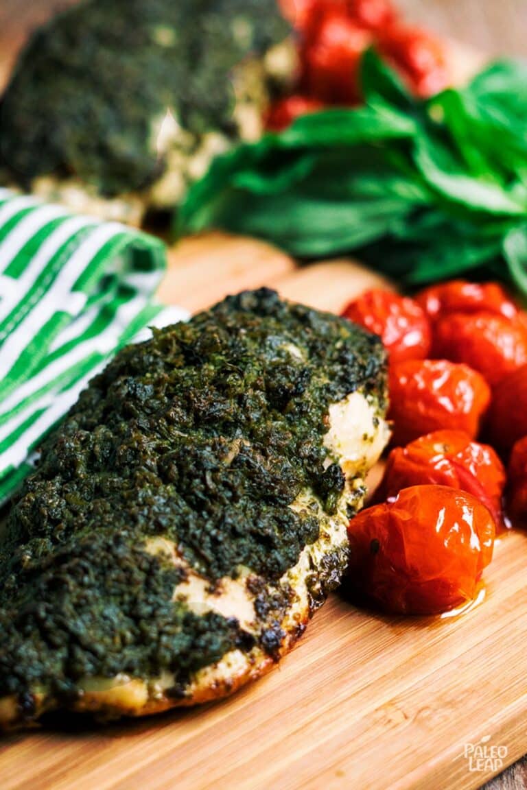Basil Pesto Chicken Recipe | Paleo Leap