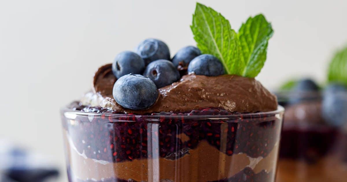 Blueberry Chocolate Chia Parfait Recipe | Paleo Leap