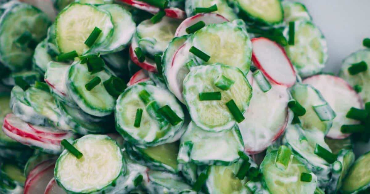 Creamy Cucumber And Chive Salad Recipe | Paleo Leap