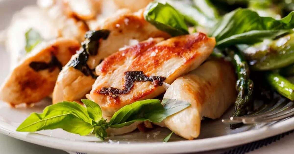 One-Pan Basil Chicken With Spring Vegetables Recipe | Paleo Leap