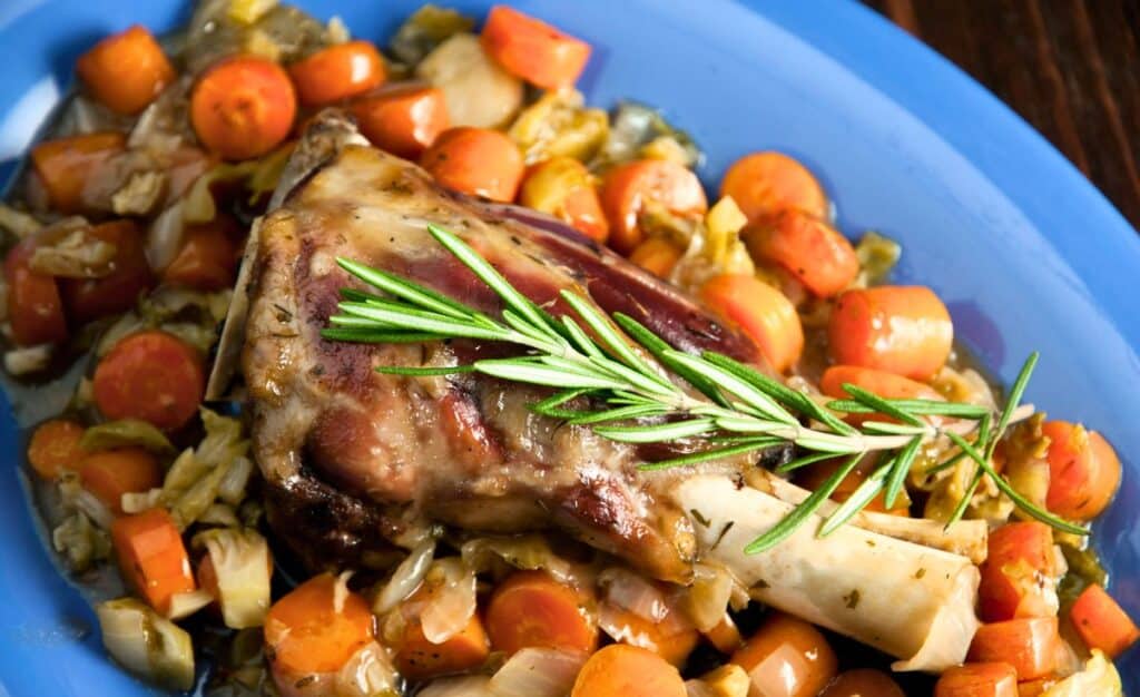 Garlic and Herb Stuffed Lamb Shanks | Paleo Leap