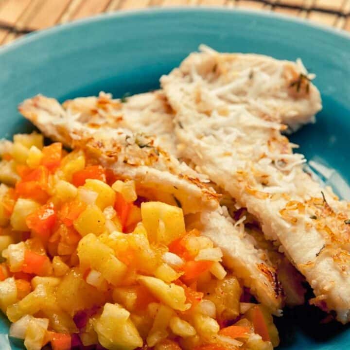 Coconut Red Snapper And Pineapple Salsa | Paleo Leap